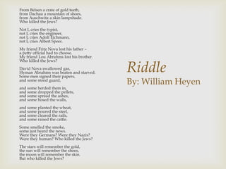English 30-1 Riddle Poetry Analysis | PPTX