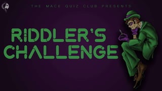 Riddler's Challenge Comic Quiz | PPT