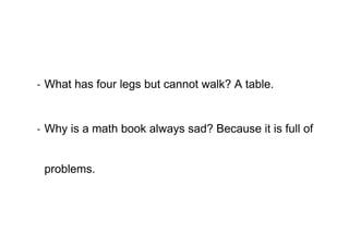 Riddles for ESL students | DOC