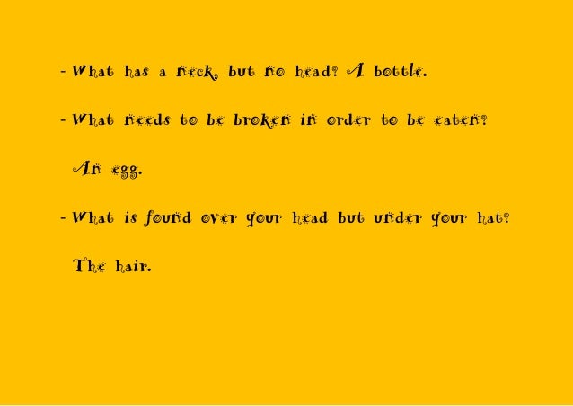 Riddles riddles