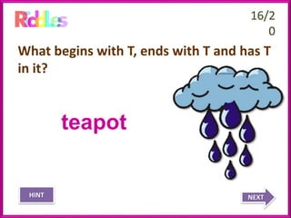 riddles for kids riddles for kids riddles for kids | PPTX