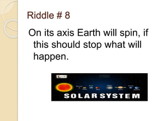 Riddles on the solar system | PPTX