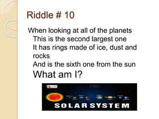 Riddles on the solar system | PPTX