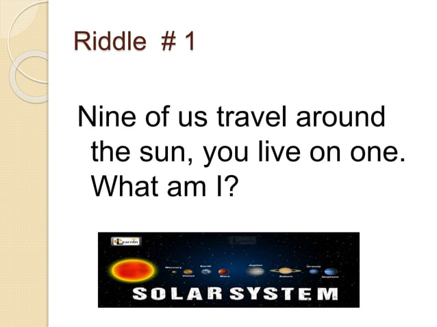 Riddles on the solar system | PPTX | Geography | Science