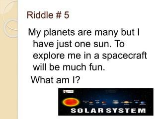 Riddles on the solar system | PPTX