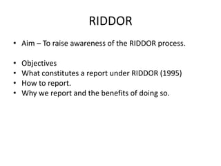 Riddor (1995) | PPT
