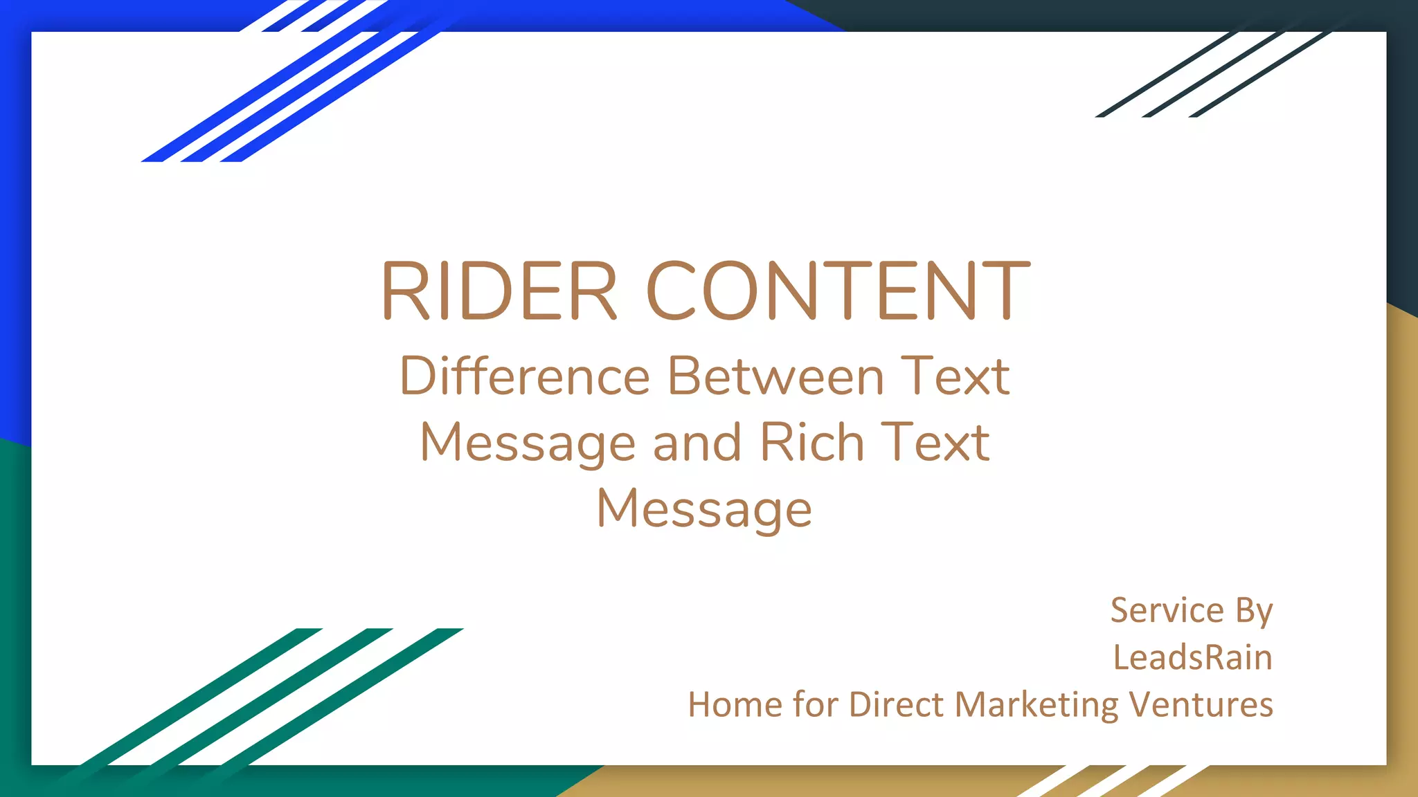 Difference Between Rext Message and Rich Text Message | PPT
