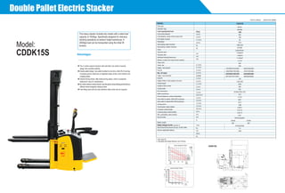 Rider type electric stacker cddk15 s | PDF