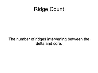 Ridge counting-and-tracing | PPT