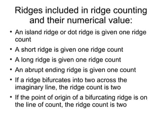Ridge counting-and-tracing | PPT