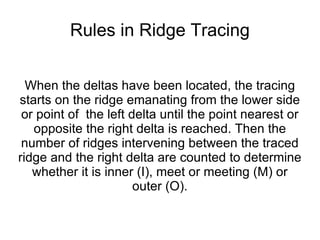 Ridge counting-and-tracing | PPT