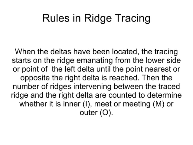 Ridge counting-and-tracing | PPT | Geology | Science