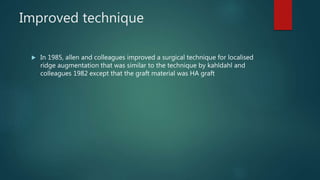 Ridge augmentation - Dr. Kinjal ghelani | PPTX