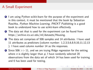 Ridge regression | PDF