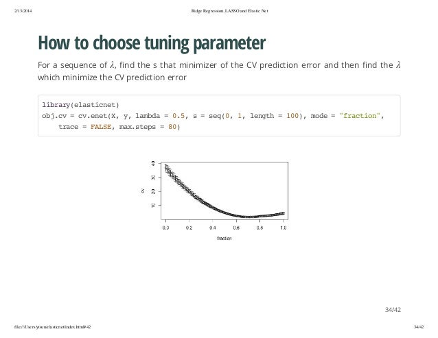 Ridge regression, lasso and elastic net