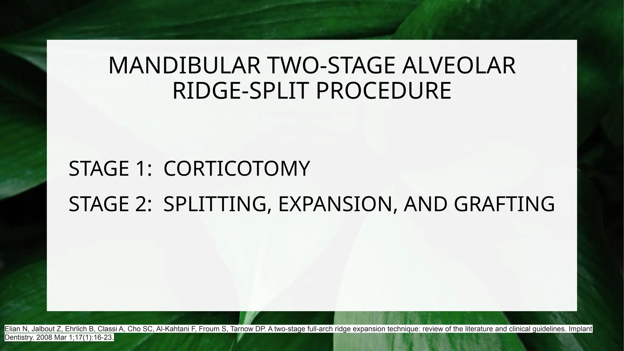 Ridge Split Techniques in Prosthodontics: Enhancing Alveolar Ridge for ...