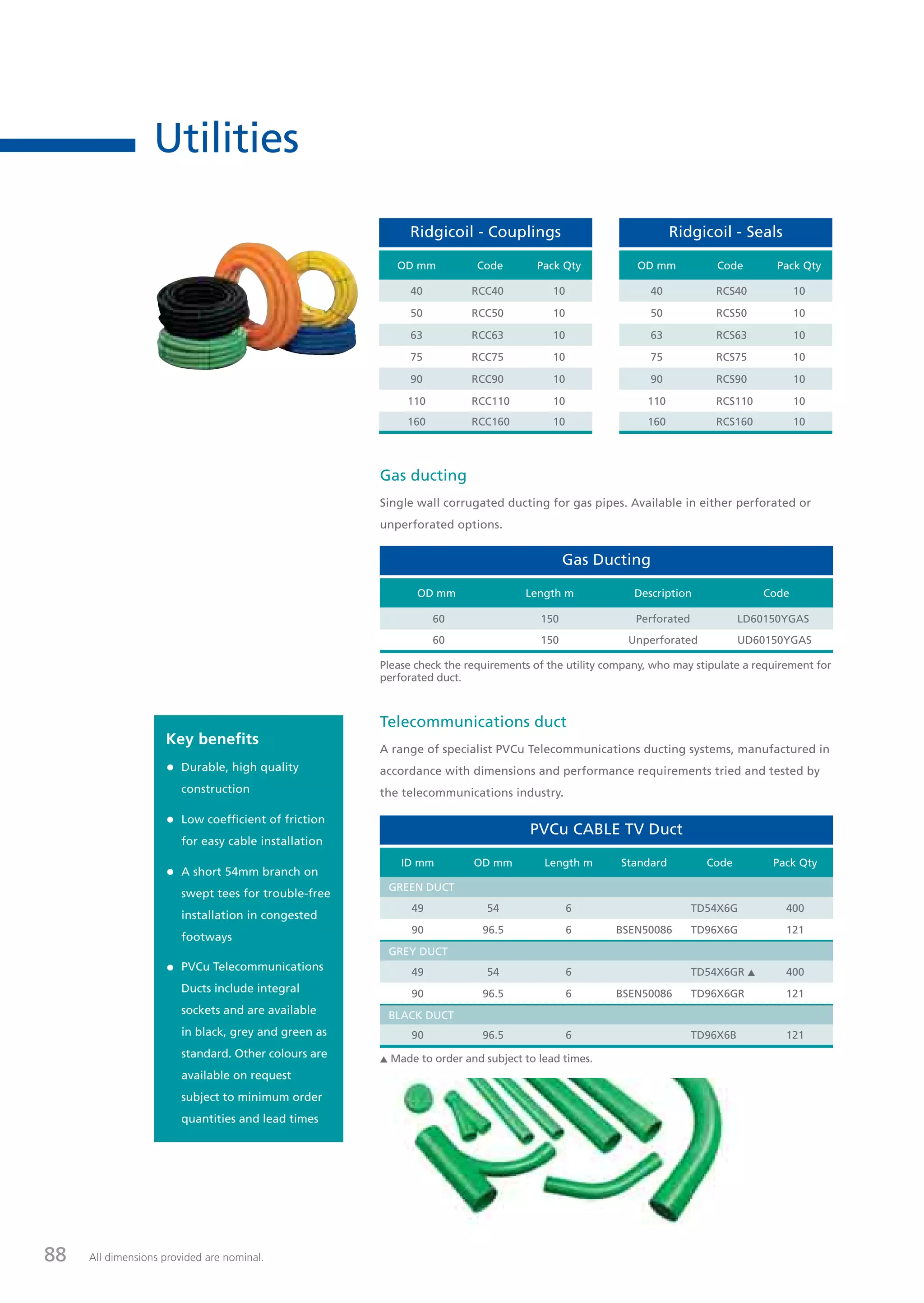 Ridgiduct Utilities Polypipe Cable Ducting | PDF