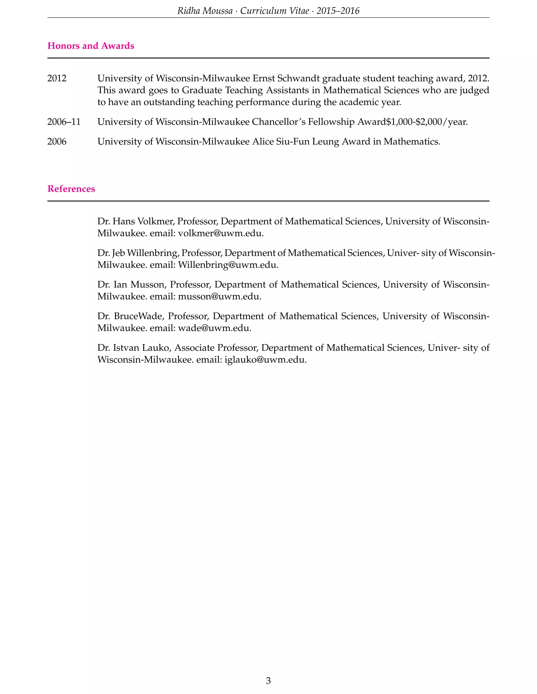 Ridha Moussa CV_1-16 | PDF