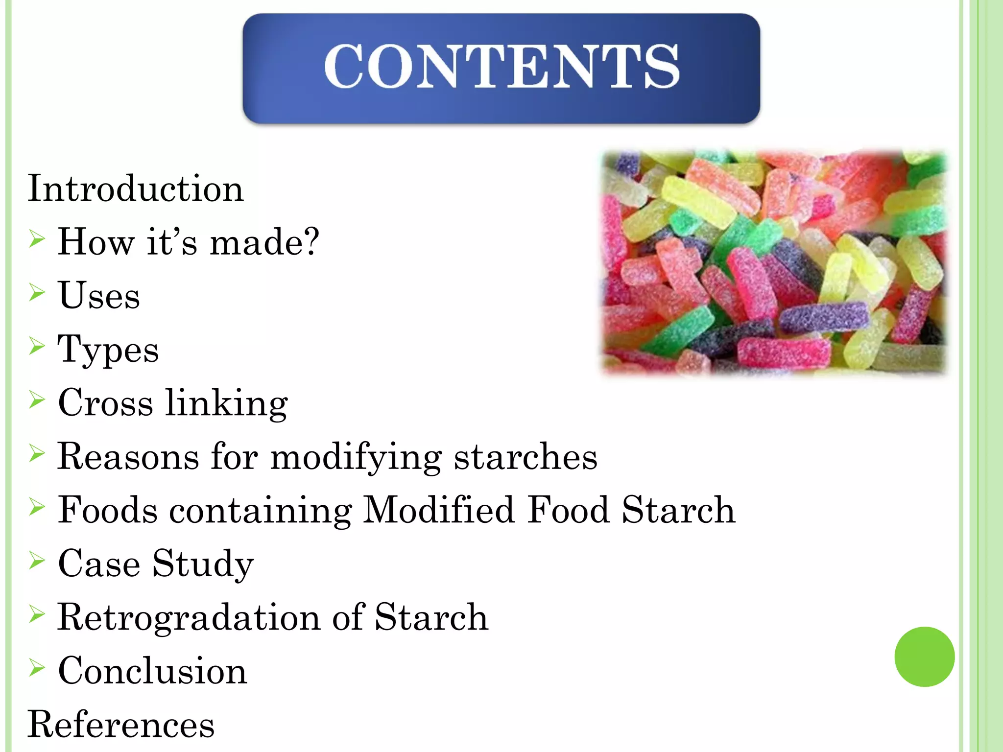 modified starch | PPT
