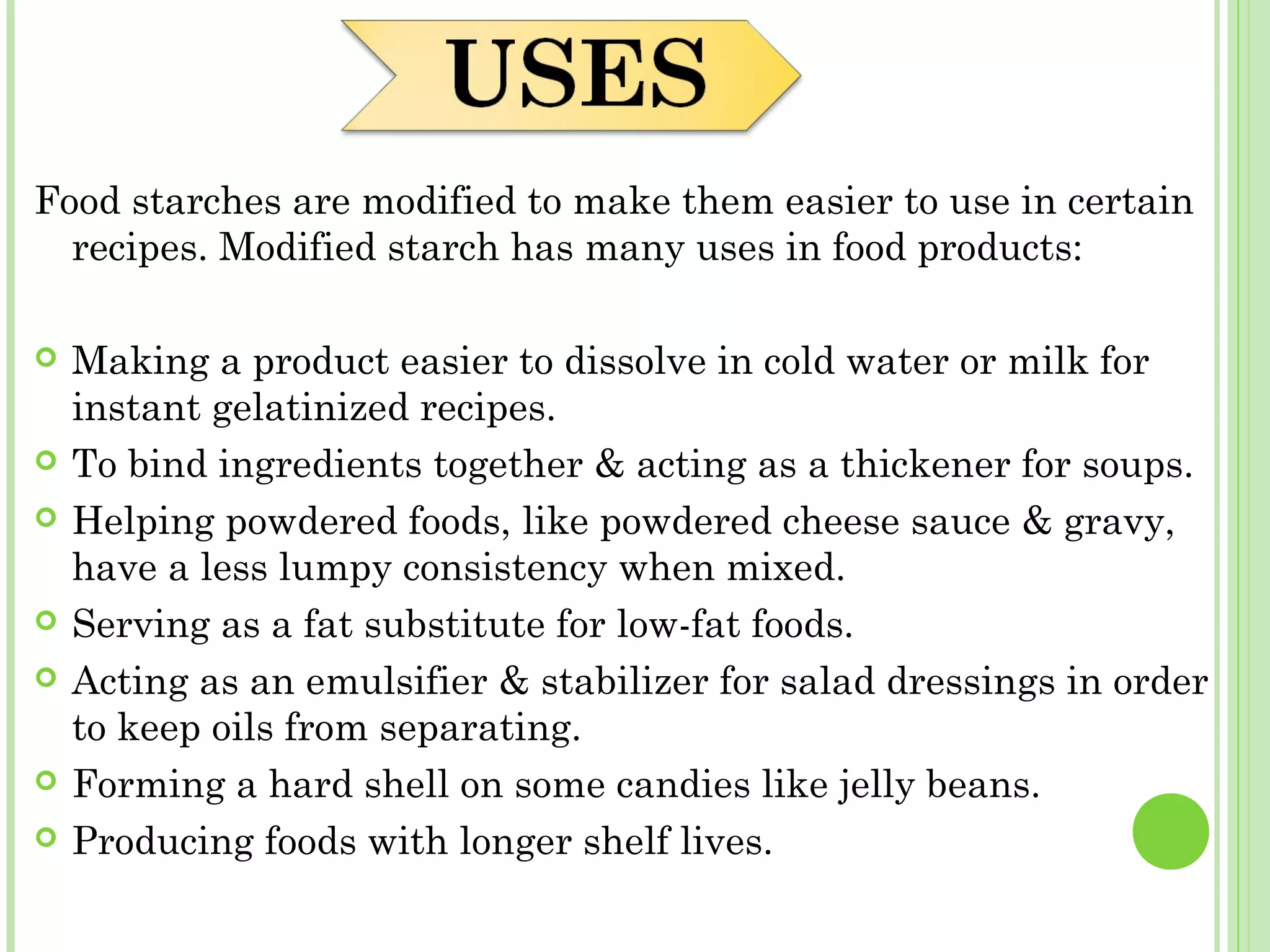 modified starch | PPT