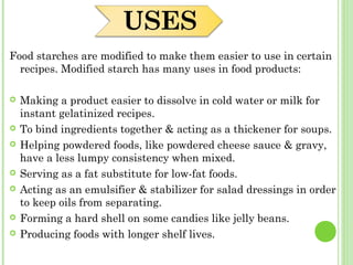 modified starch | PPT