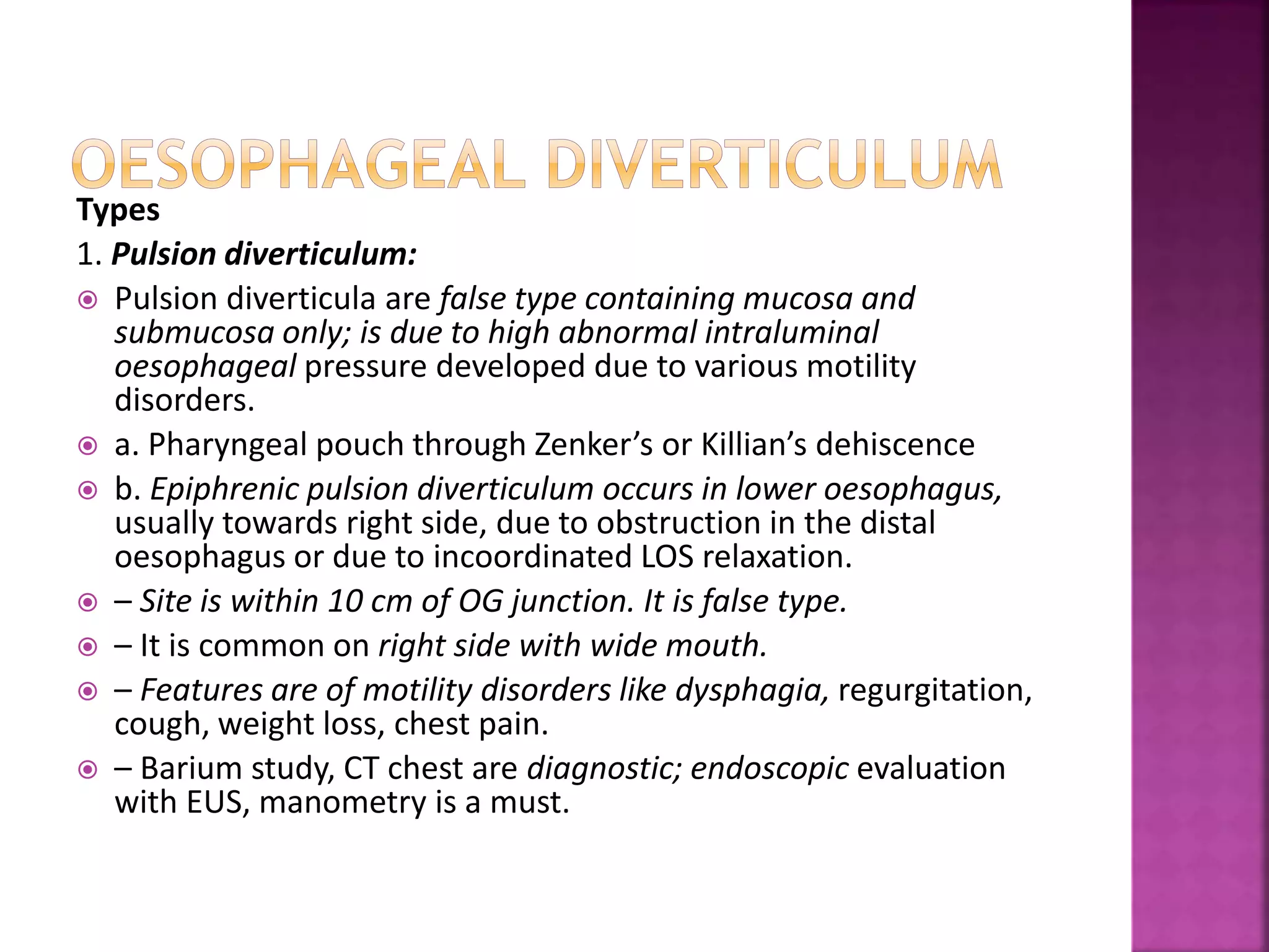Esophagus : Benign and Malignant diseases | PPTX