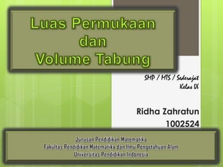Luas dan Volume Tabung | PPSX