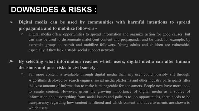 Digital Media problems and opportunity | PPT