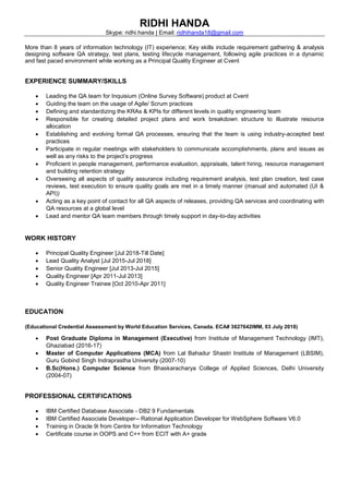Ridhi handa resume_1 | PDF