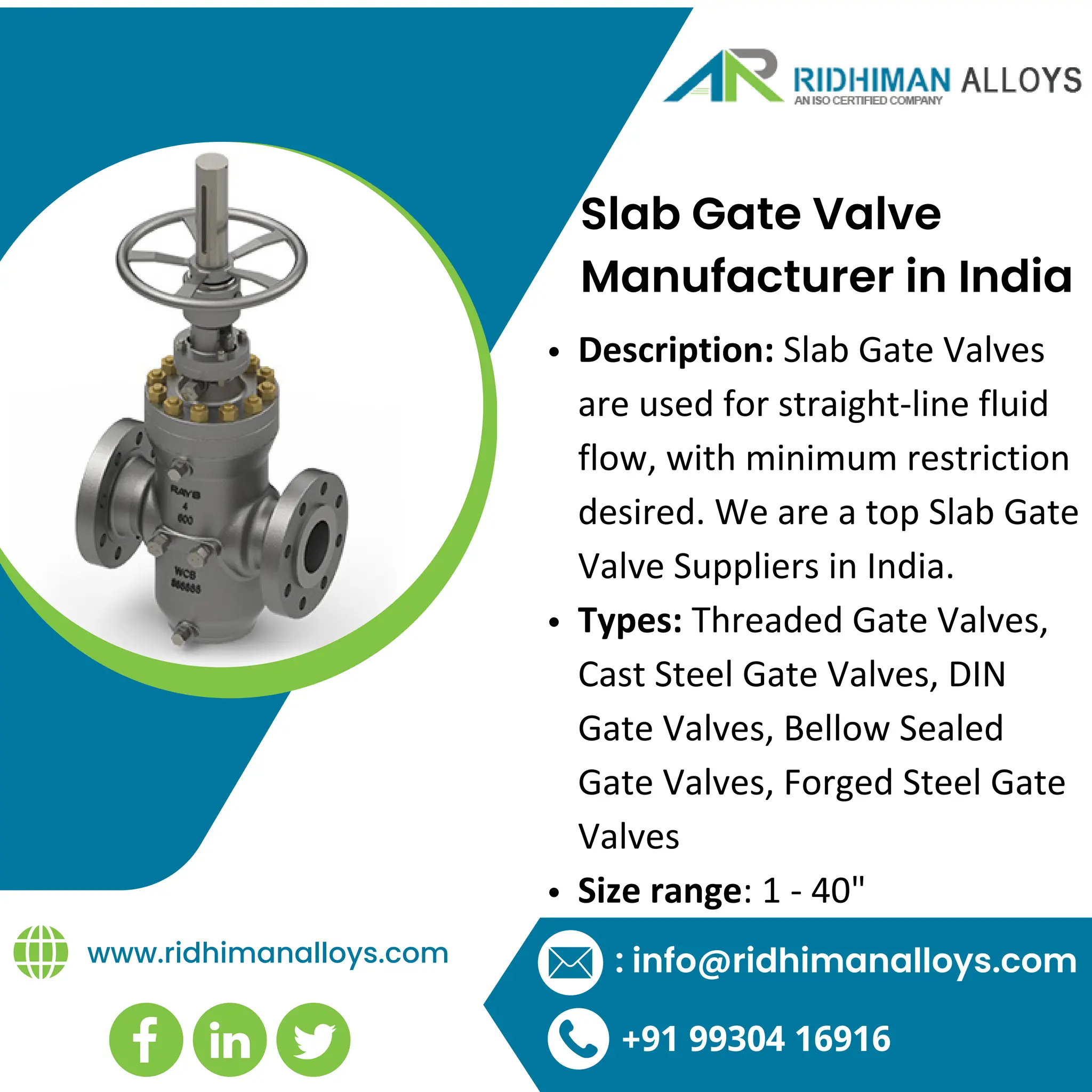 Gate Valves | Knife Gate Valves | Slab Gate Valves | Threaded Gate ...