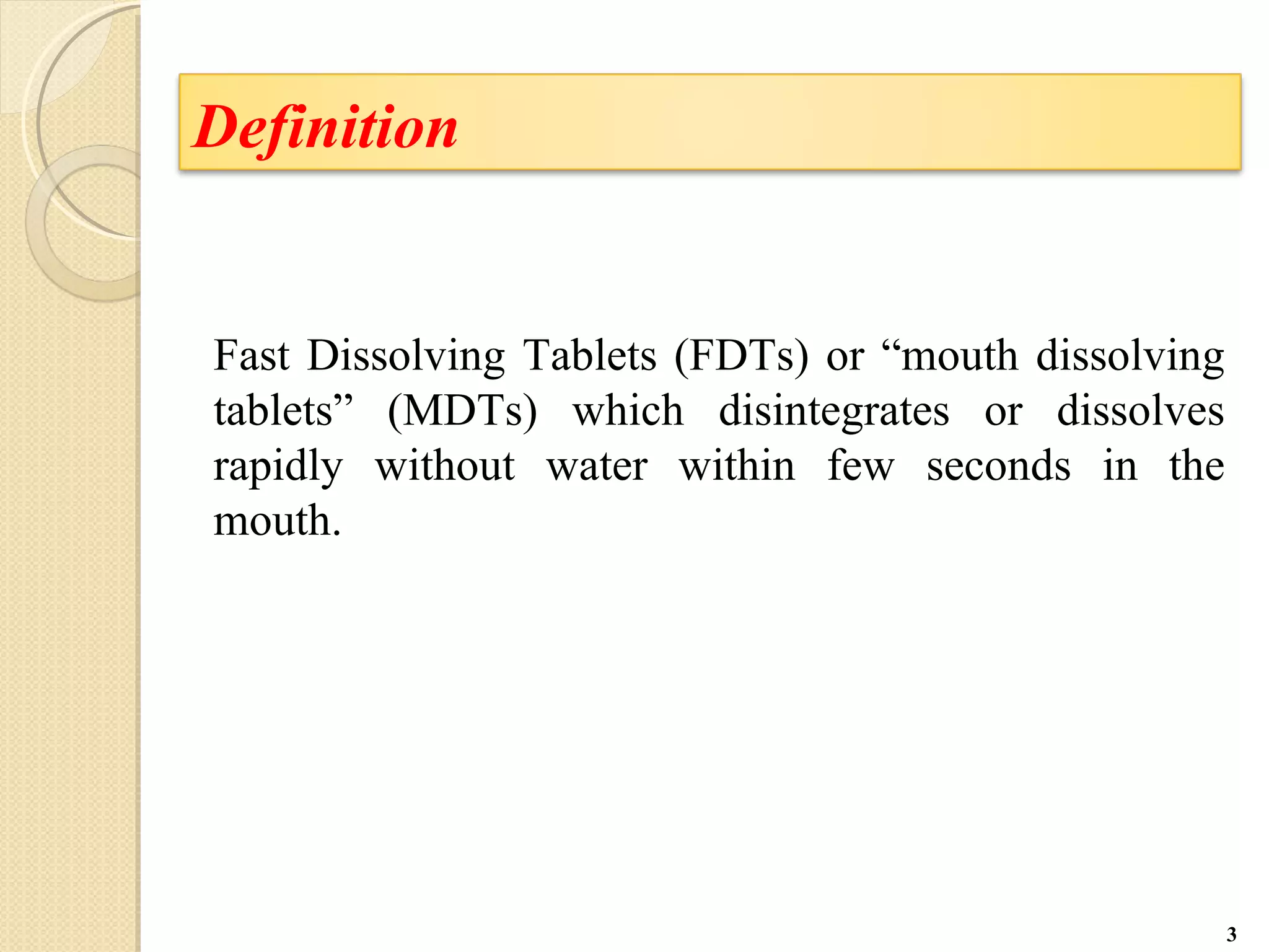 Review On Mouth Dissolving Tablet | PPT
