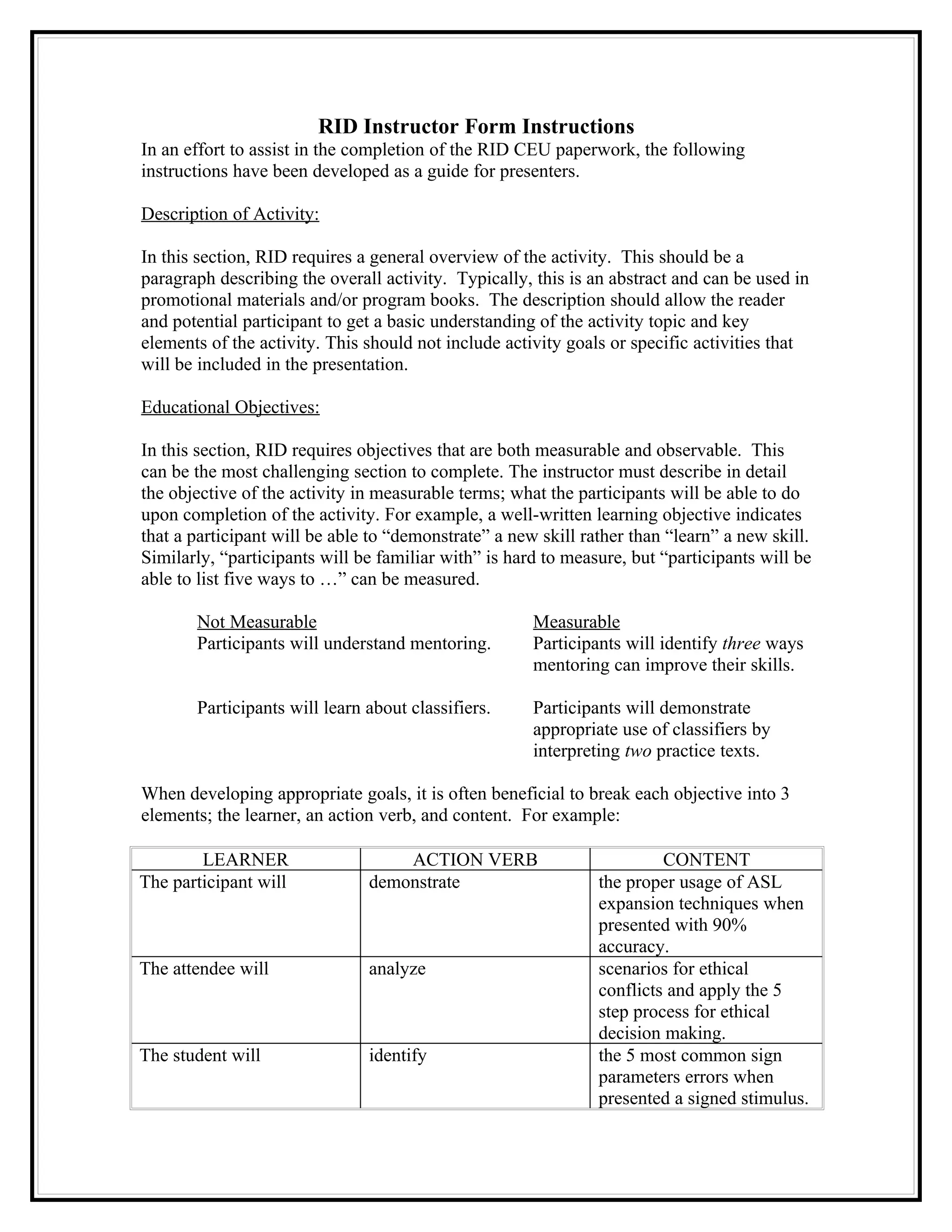 Rid instructor form_instructions (2) | DOC