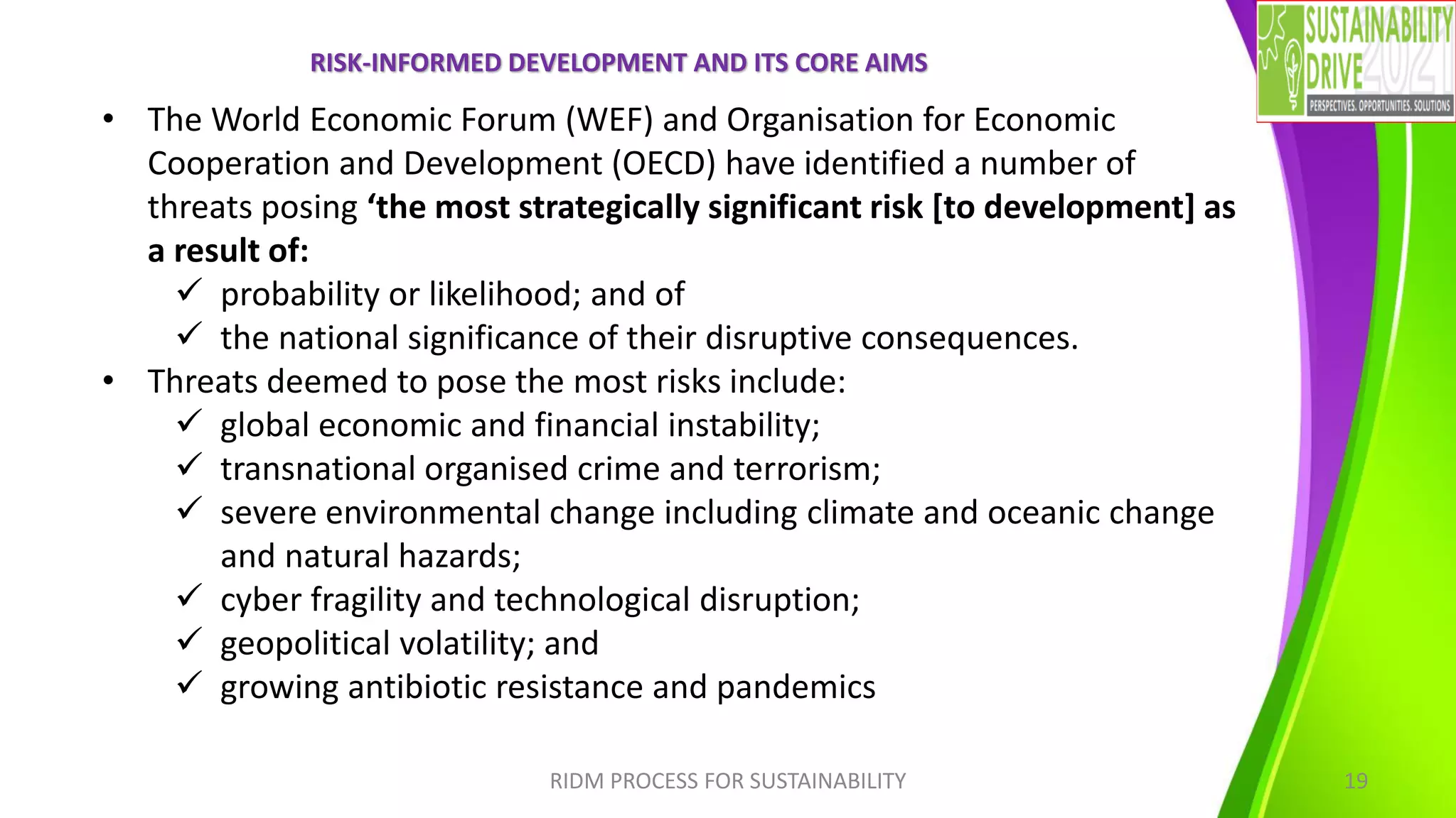 RISK-INFORMED DECISION-MAKING PROCESS FOR CORPORATE SUSTAINABLE ...