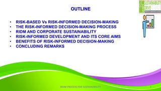 RISK-INFORMED DECISION-MAKING PROCESS FOR CORPORATE SUSTAINABLE ...