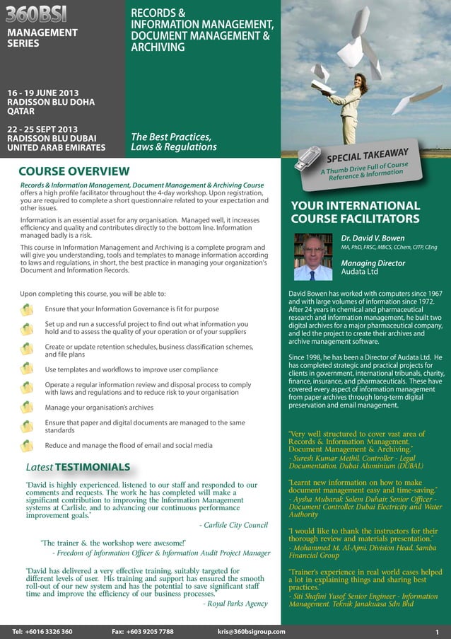 Records & Information Management, Document Management & Archiving (Doha ...