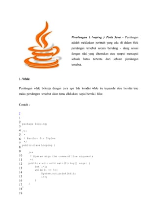 Ridoni,yunus,perulangan | PDF