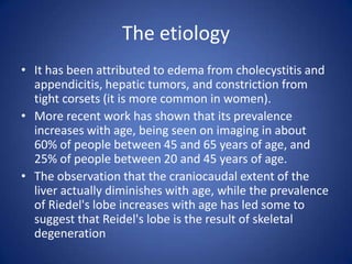 Riedel’s lobe of liver | PPTX