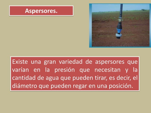Riego por aspersion