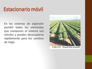 Riego por aspersion riego tecnificado riego | PPTX