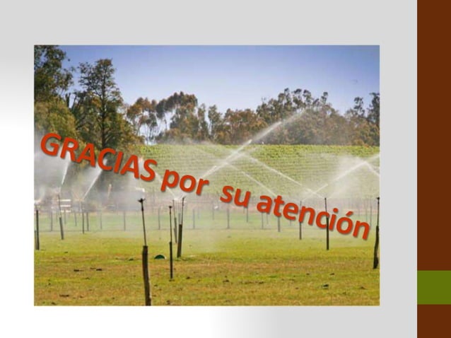 Riego por aspersion riego tecnificado riego | PPTX