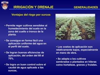 sistema de riego por surcos, hidrologia.ppt