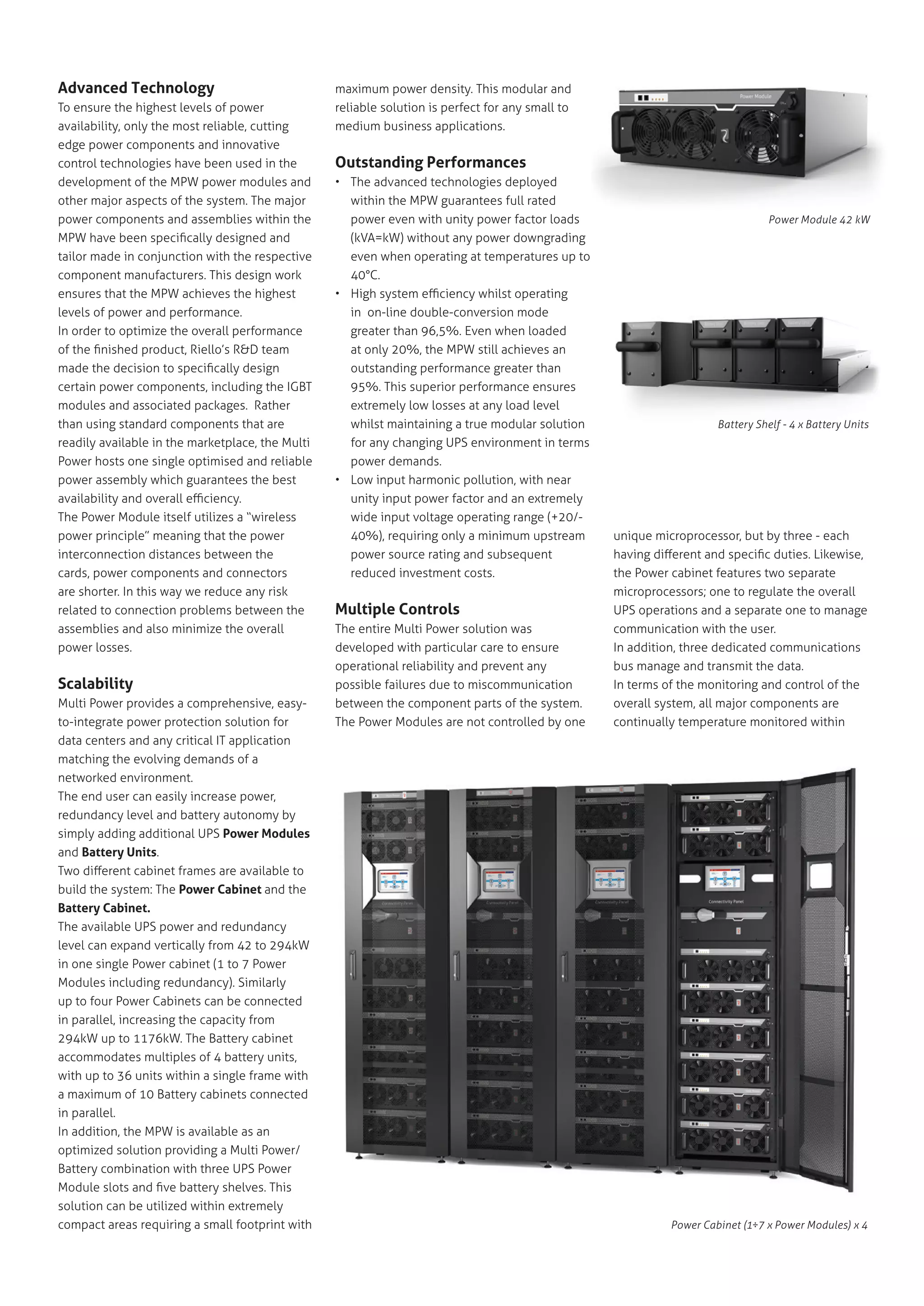 Riello multi-power-modular-ups-datasheet | PDF