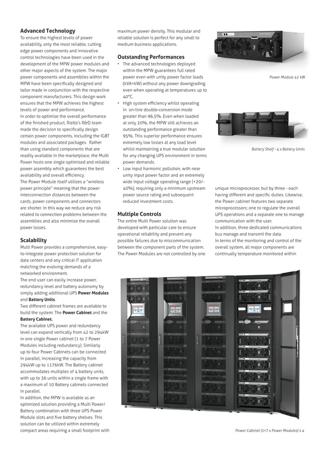 Riello multi-power-modular-ups-datasheet | PDF