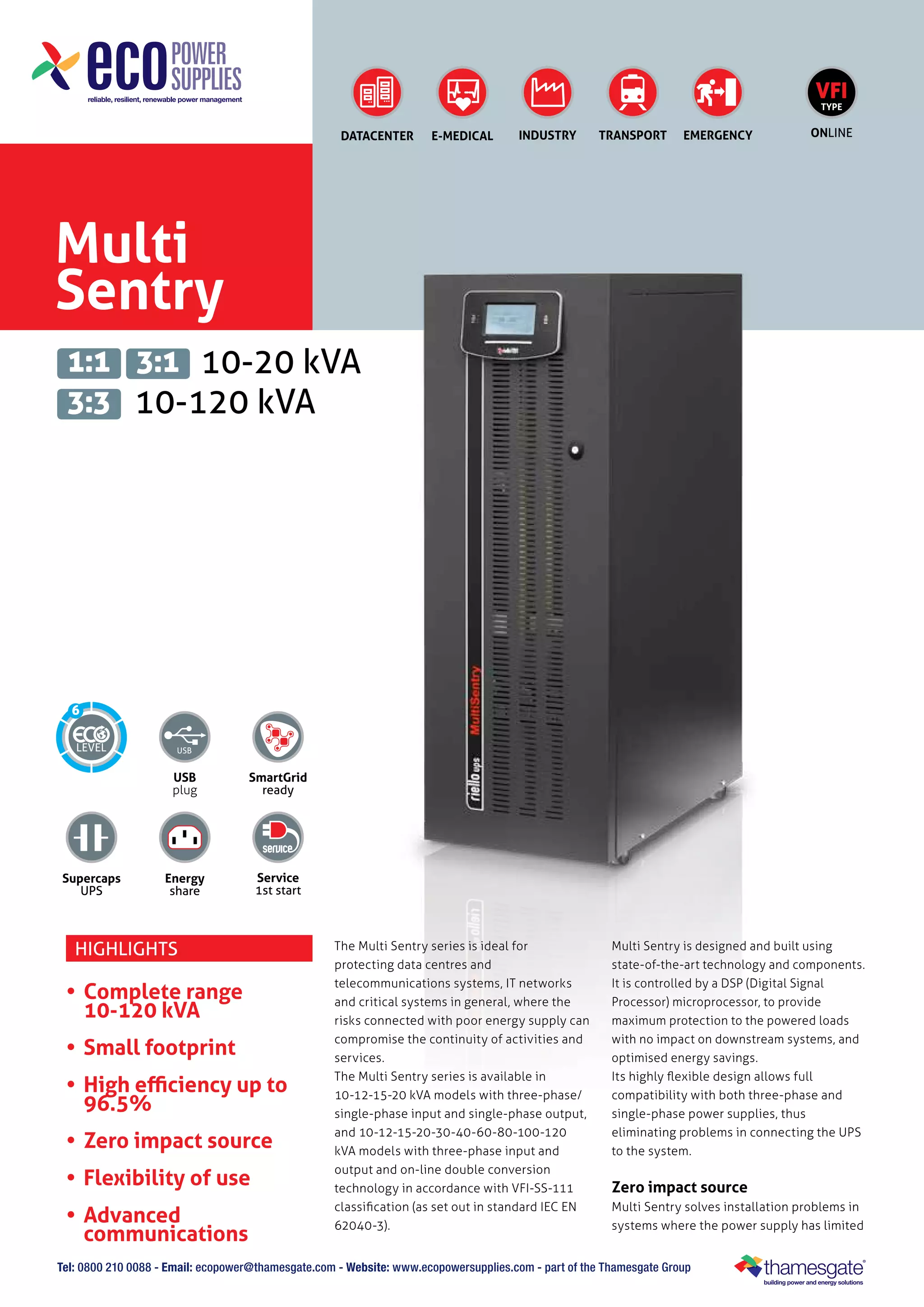 Ecopowersupplies: Riello-Multi-Sentry-UPS | PDF