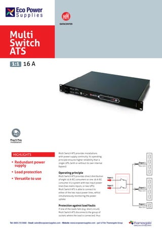 Riello multi-switch-ats-16a | PDF