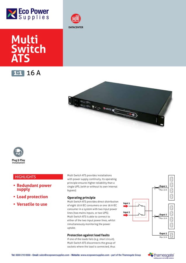 Riello multi-switch-ats-16a | PDF