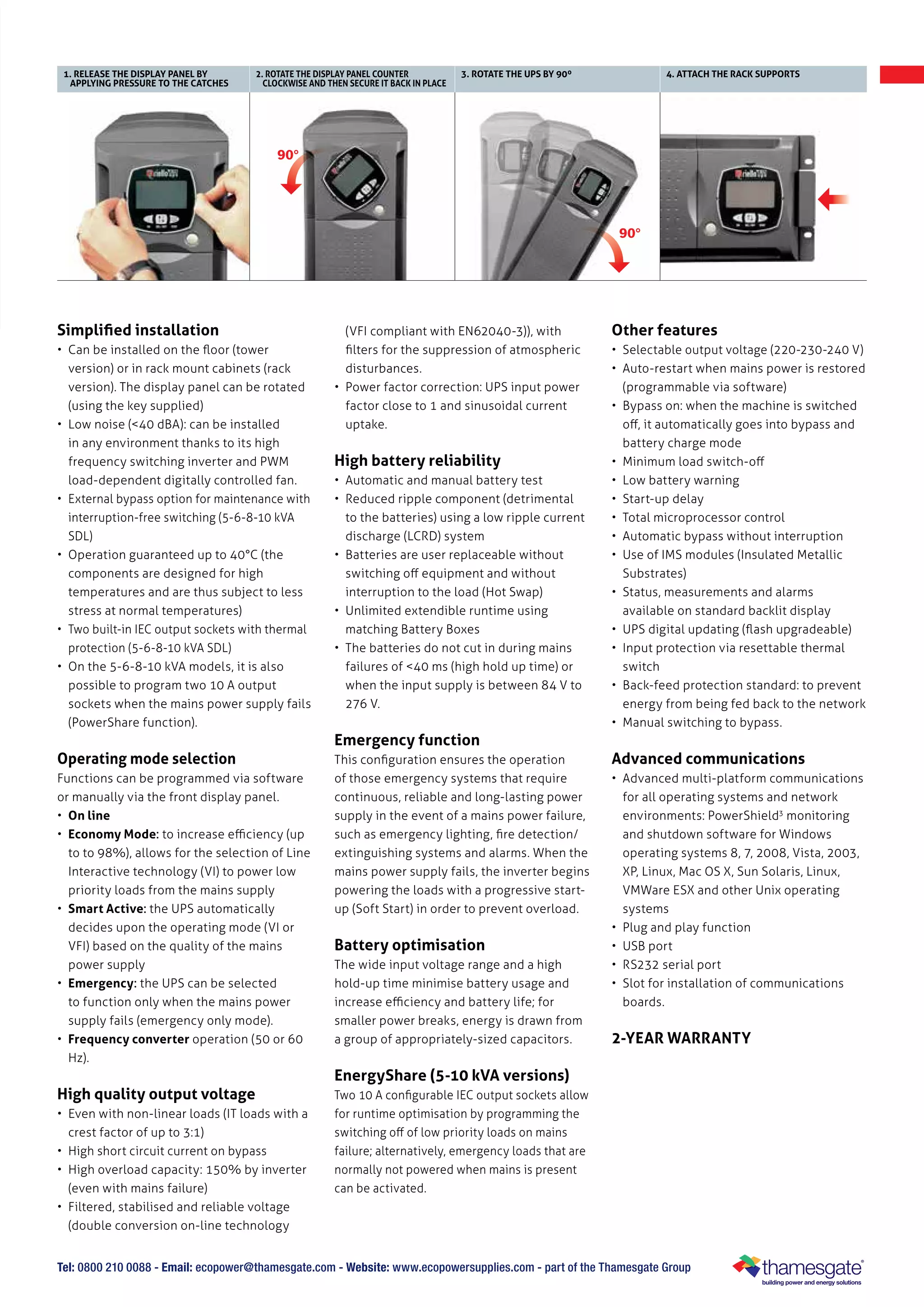 Ecopowersupplies: Riello Sentinel Dual High Power UPS | PDF