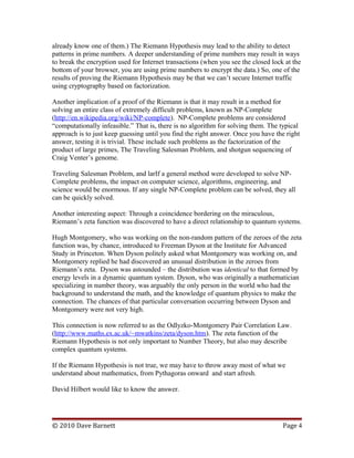 Riemann Hypothesis | DOC | Physics | Science