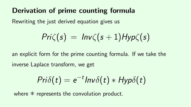 Explicit Formula For Riemann Prime Counting Function Pdf