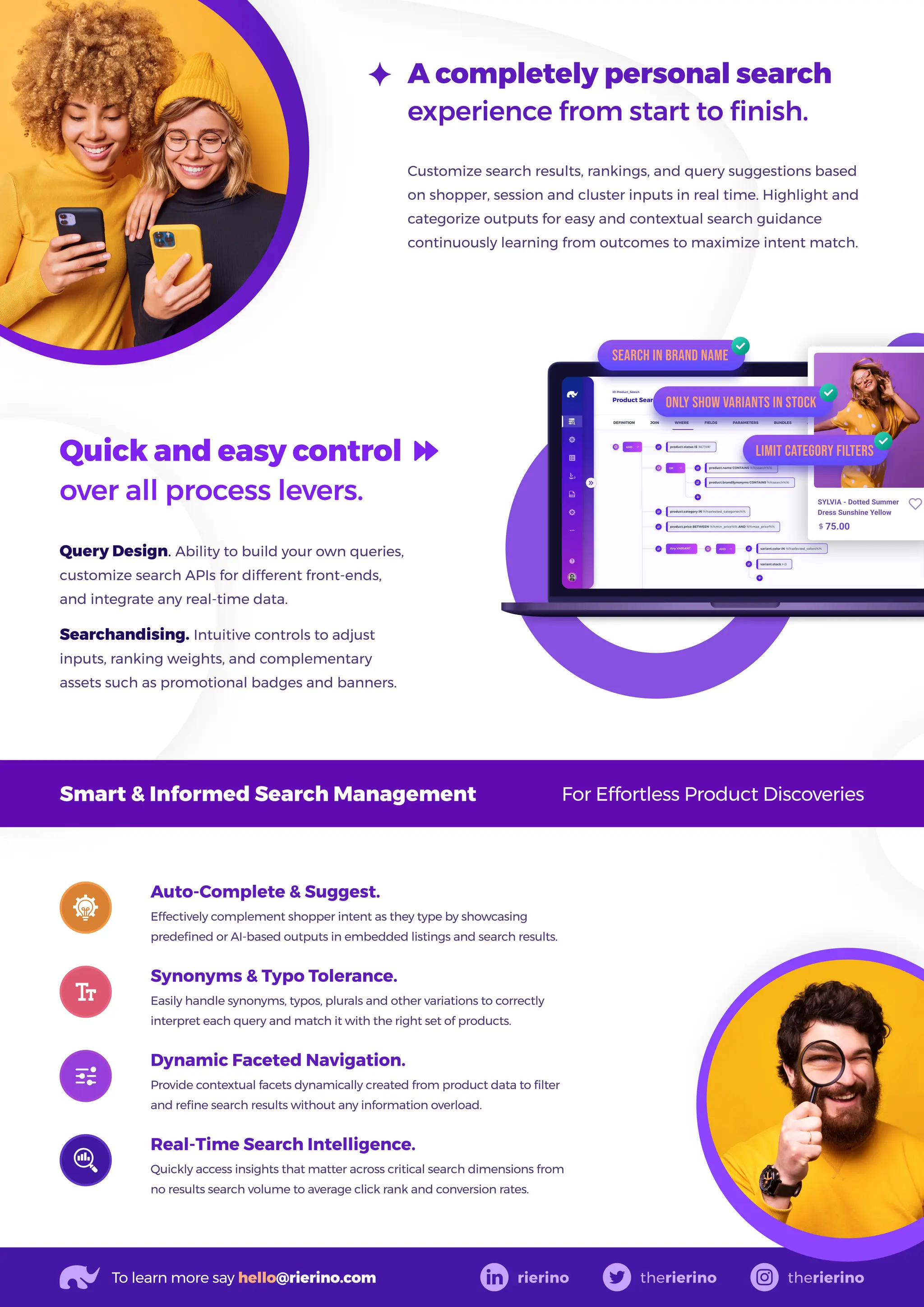 Rierino Commerce Platform - Search Solution | PDF